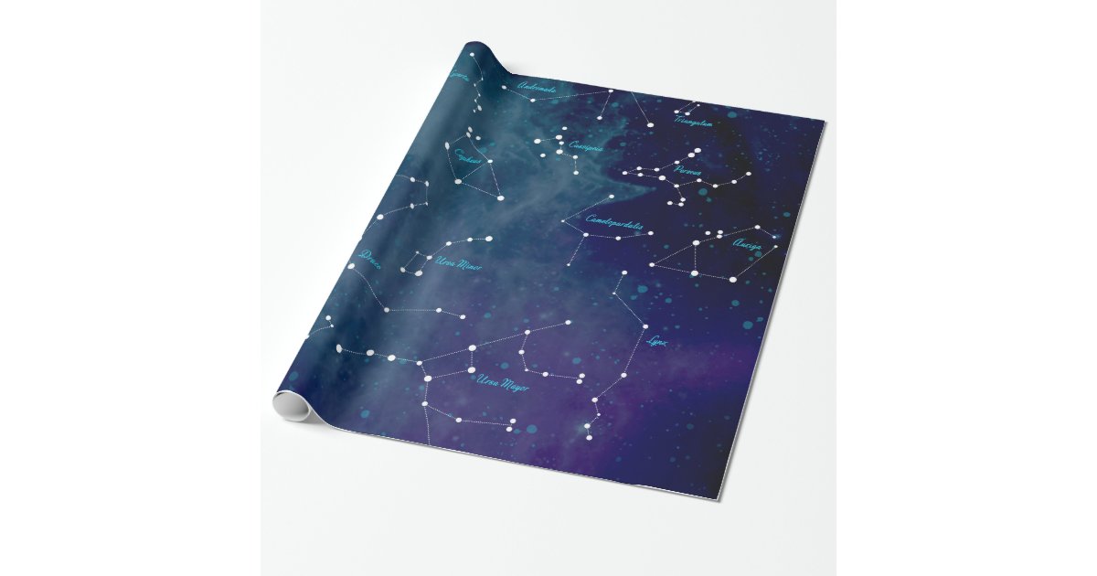 Sky Map Constellations Astronomy Wrapping Paper | Zazzle