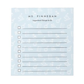 Sky | Personalized Science Teacher To-Do List Notepad | Zazzle