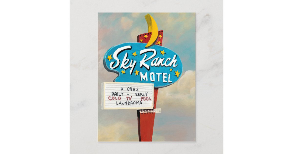 Sky Ranch Motel Sign Postcard | Zazzle