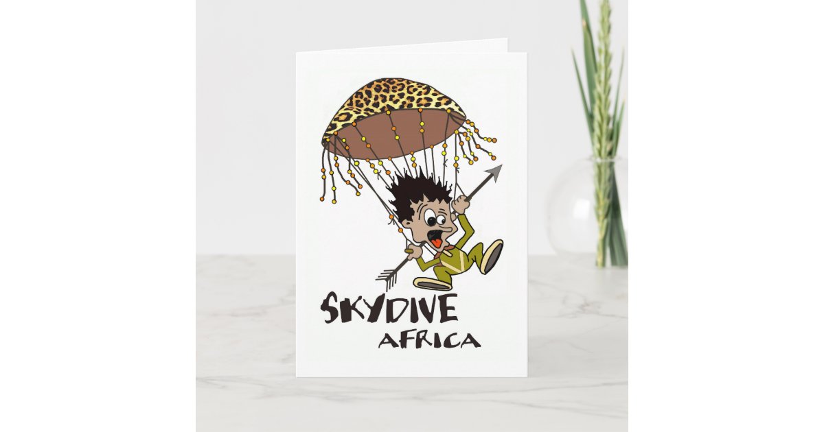 Skydive Africa Happy Birthday Card | Zazzle