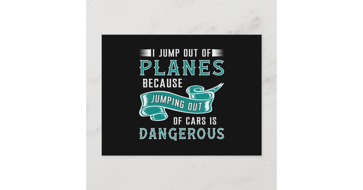 Skydiver Jump Out Of Planes Skydiving Skydive Postcard | Zazzle