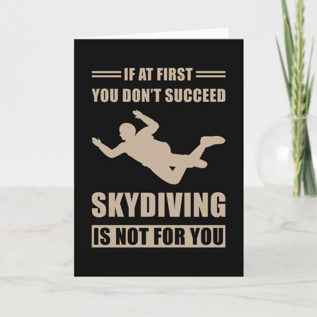 Skydiver Parachute Card | Zazzle
