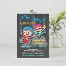 Skydiving birthday party invitation | Zazzle