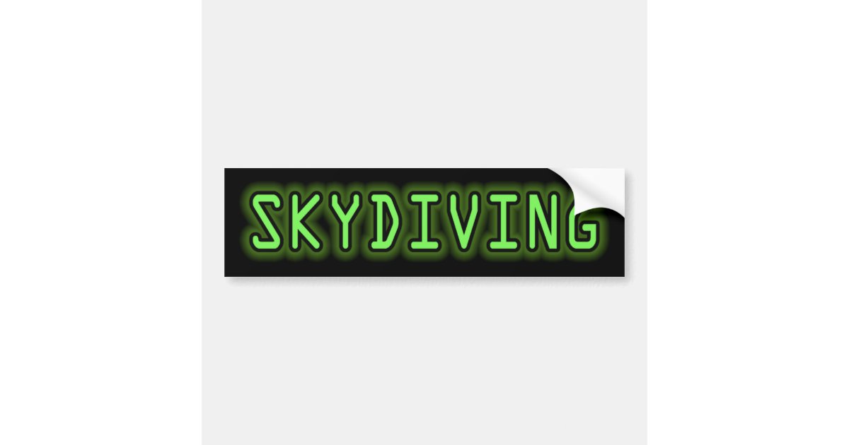 Skydiving Bumper Sticker | Zazzle