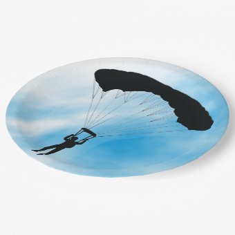 Skydiving Design Paper Party Plate | Zazzle