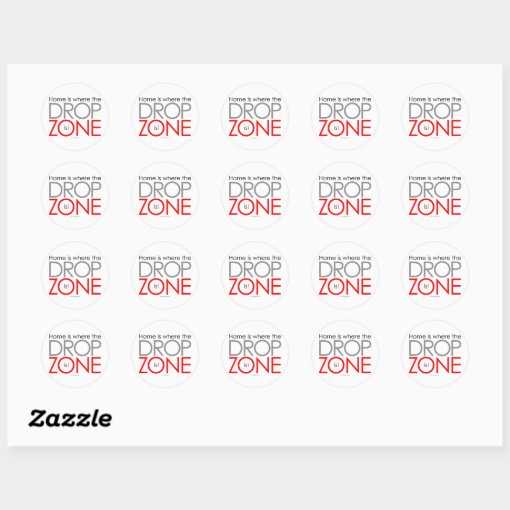 Skydiving Drop Zone Classic Round Sticker | Zazzle