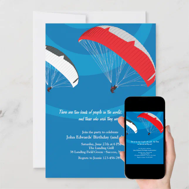 Skydiving Invitation | Zazzle