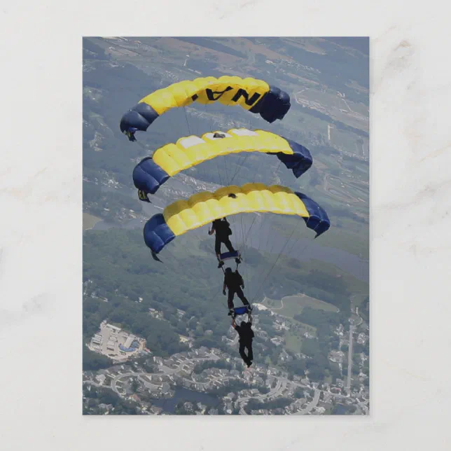 Skydiving Parachutes Postcard | Zazzle
