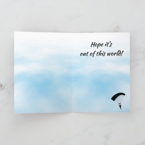 Skydiving Parachuting Design Birthday Card | Zazzle