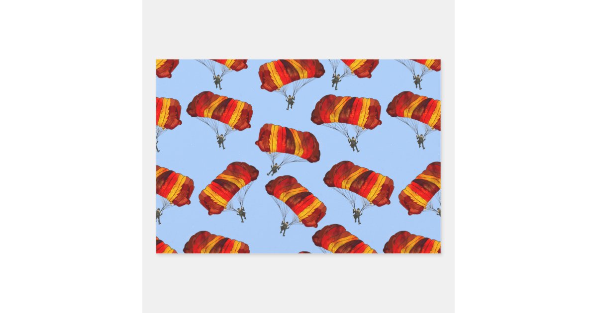 Skydiving/Parachuting Wrapping Paper | Zazzle