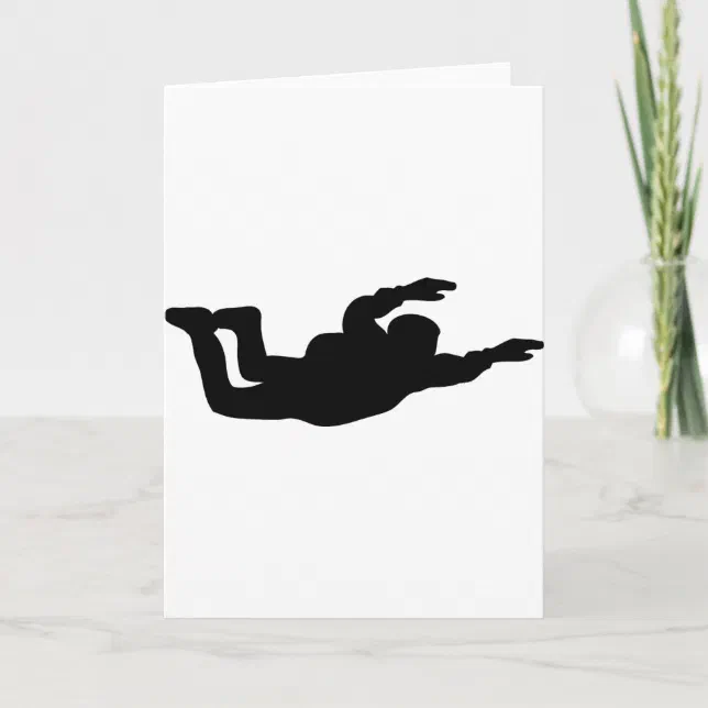 skydiving skydiver icon card | Zazzle