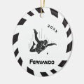 Skydiving Skydiver Parachuting Name & Year Dated Ceramic Ornament | Zazzle