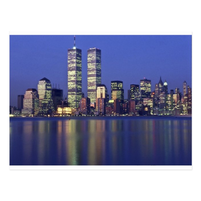 Skyline New York with World Trade Center Postcard | Zazzle.com