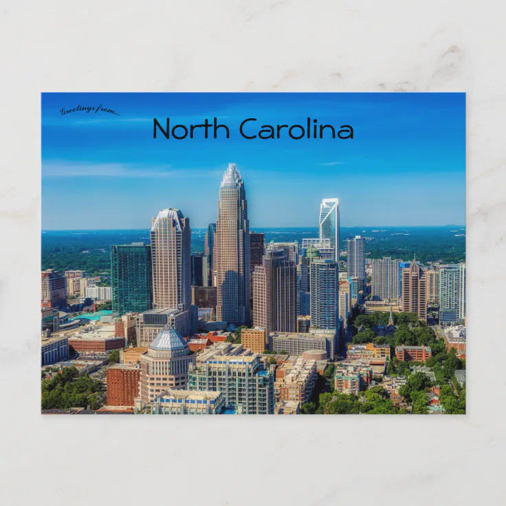 Skyline of Charlotte North Carolina Postcard | Zazzle