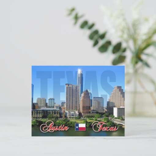Skyline of Downtown Austin, Texas Postcard | Zazzle