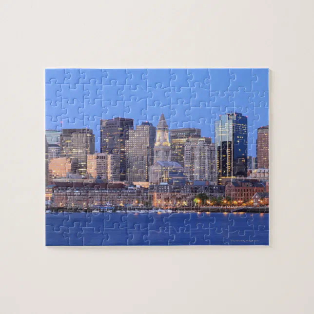 Skyline of downtown Boston from inner Boston Jigsaw Puzzle | Zazzle