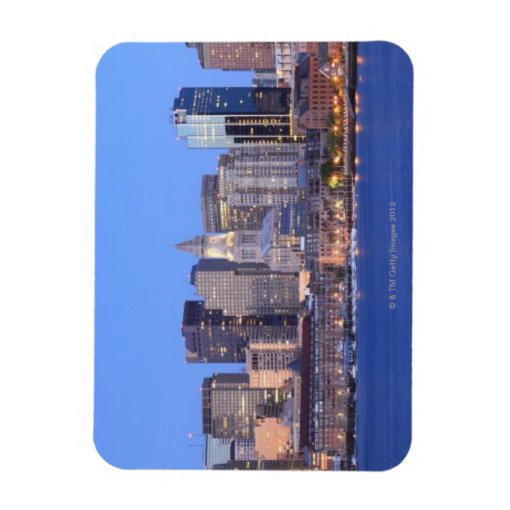 Skyline of downtown Boston from inner Boston Magnet | Zazzle