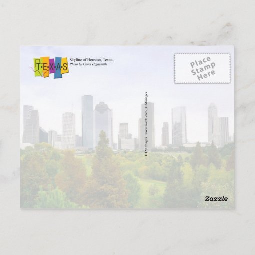 Skyline of Houston, Texas Postcard | Zazzle