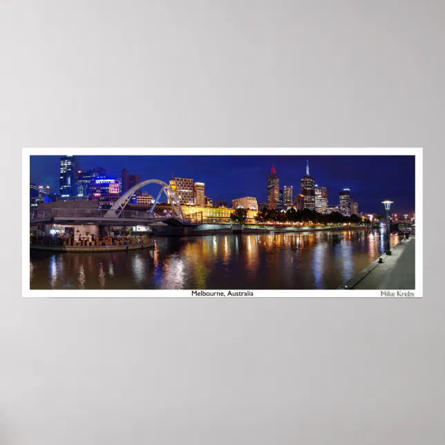 Skyline of Melbourne Panorama Poster | Zazzle