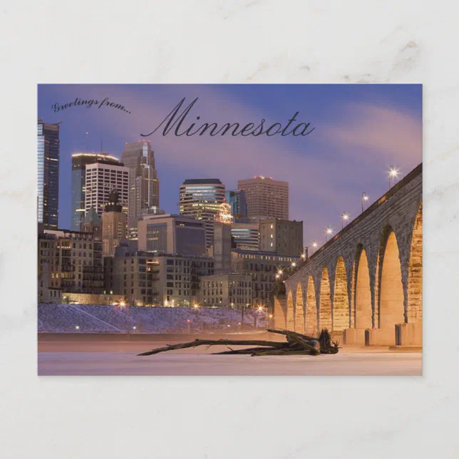Skyline of Minneapolis Minnesota Postcard | Zazzle