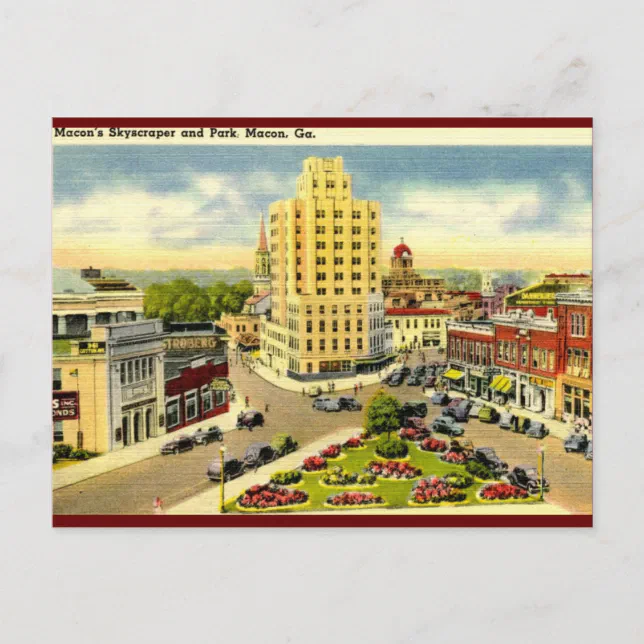 Skyscraper, Macon Georgia Vintage Postcard | Zazzle
