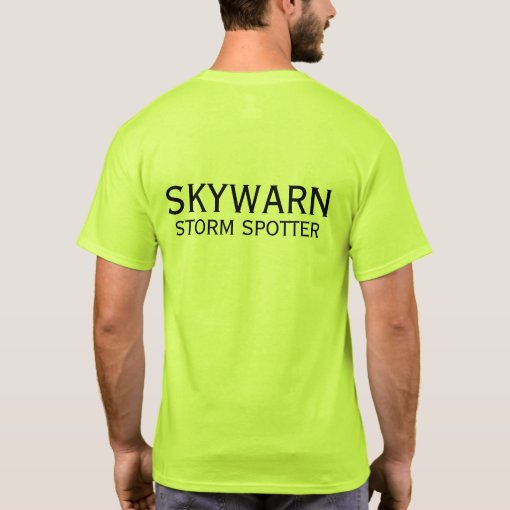 SKYWARN SAFETY GREEN TShirt Logo and Storm Spotter | Zazzle