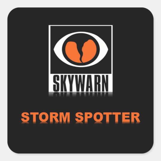 SKYWARN Storm Spotter Square Sticker | Zazzle.com