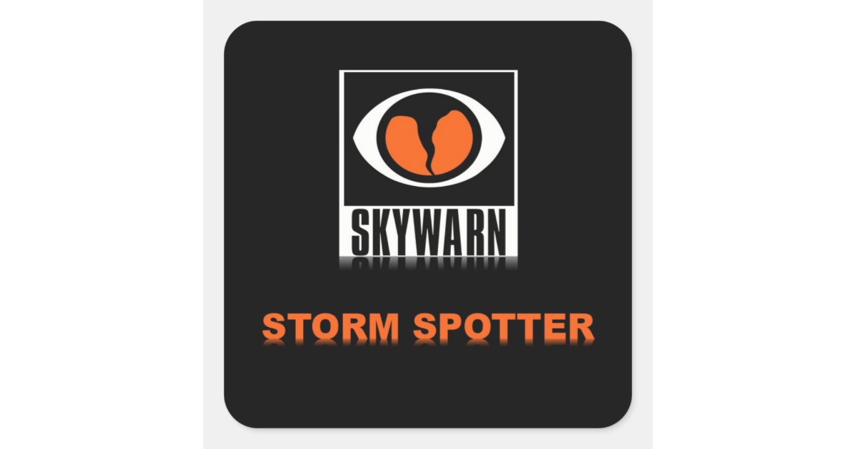 SKYWARN Storm Spotter Square Sticker | Zazzle