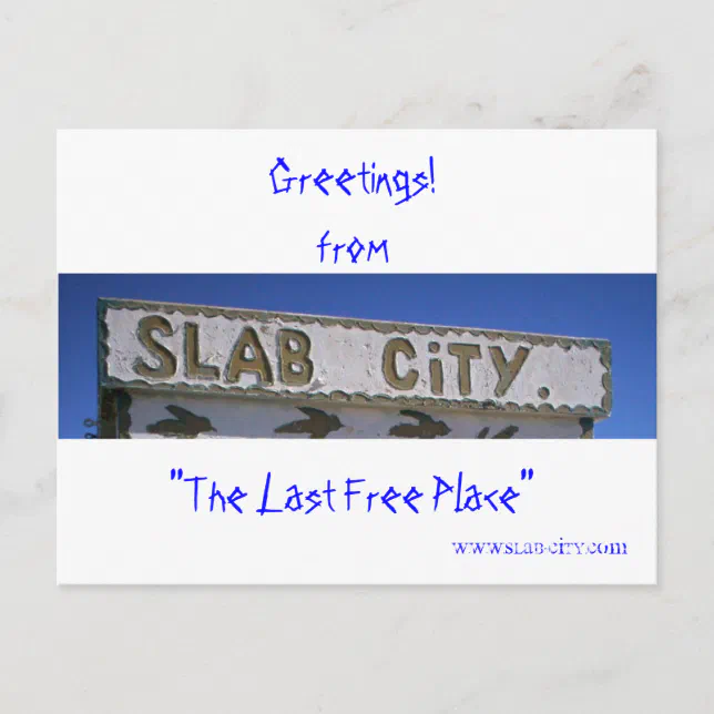 Slab City Postcard | Zazzle