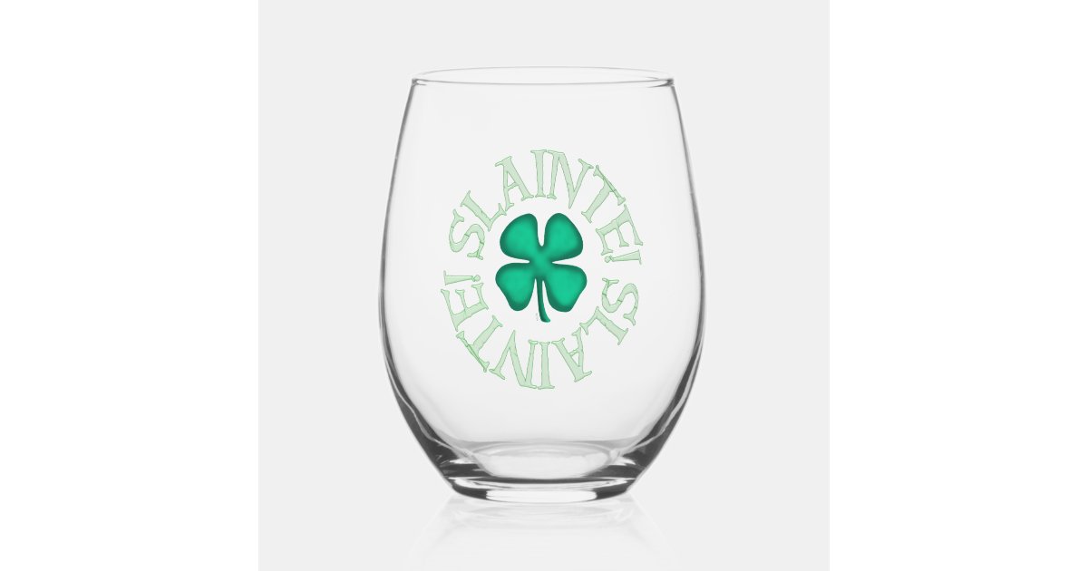 Slainte wine glass | Zazzle