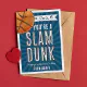 Slam Dunk Basketball Classroom Valentine Card | Zazzle