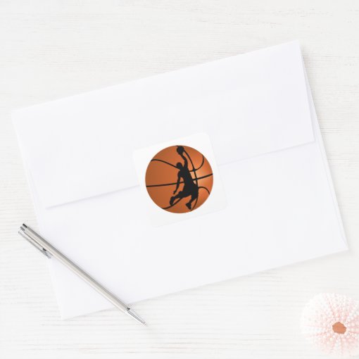 Slam Dunk Basketball Player Square Sticker | Zazzle