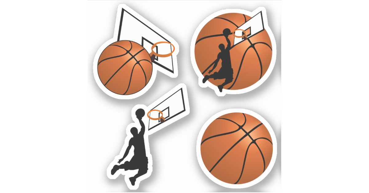 SLAM DUNK! Basketball Player Sticker | Zazzle