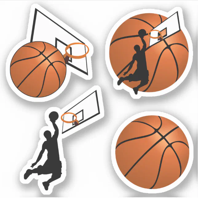 SLAM DUNK! Basketball Player Sticker | Zazzle