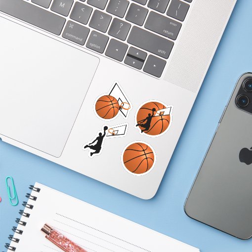 SLAM DUNK! Basketball Player Sticker | Zazzle