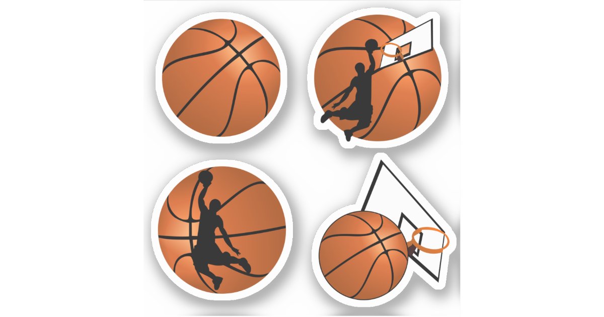 SLAM DUNK! Basketball Player Sticker | Zazzle