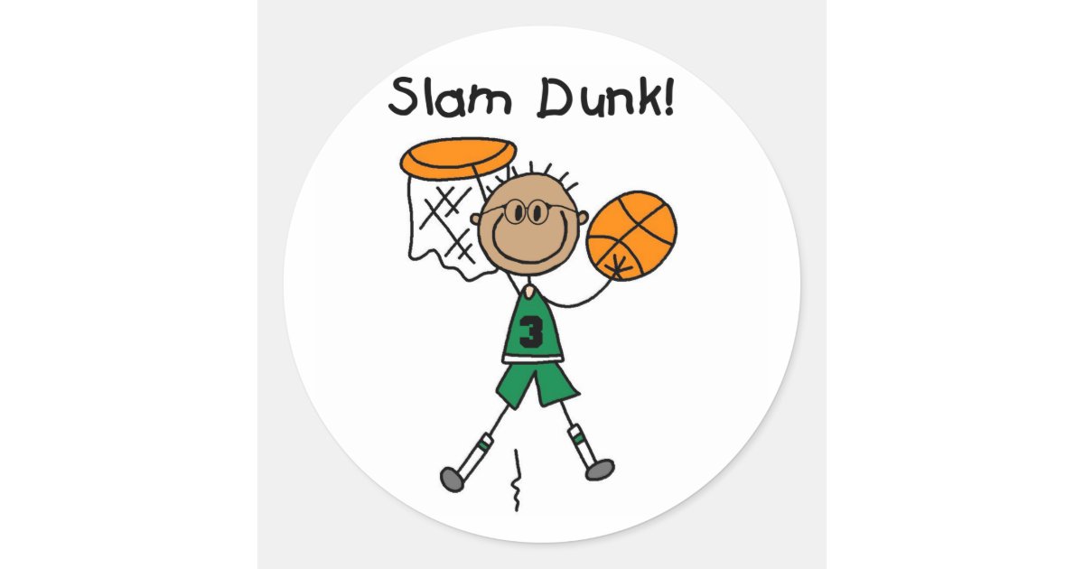 Slam Dunk Basketball Stickers | Zazzle