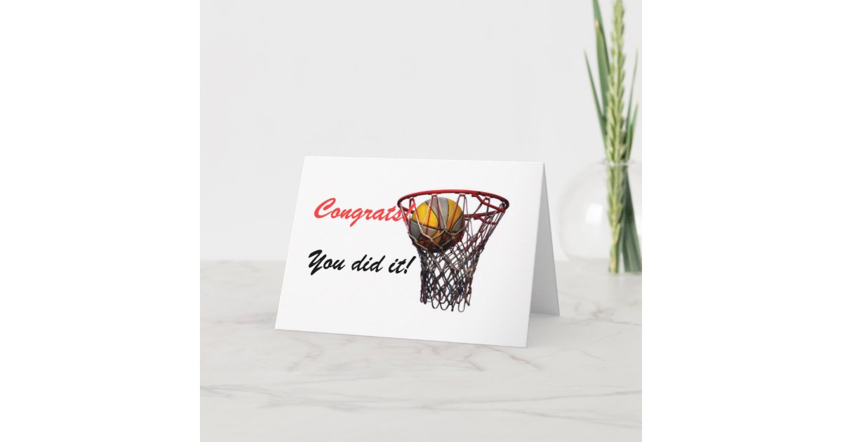 Slam Dunk! Congratulations! Card | Zazzle