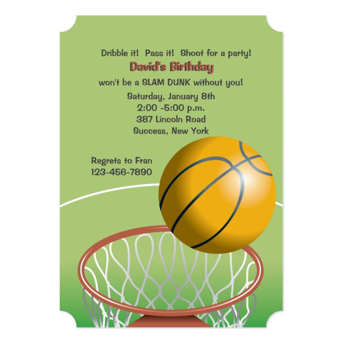 Slam Dunk Invitation | Zazzle.com