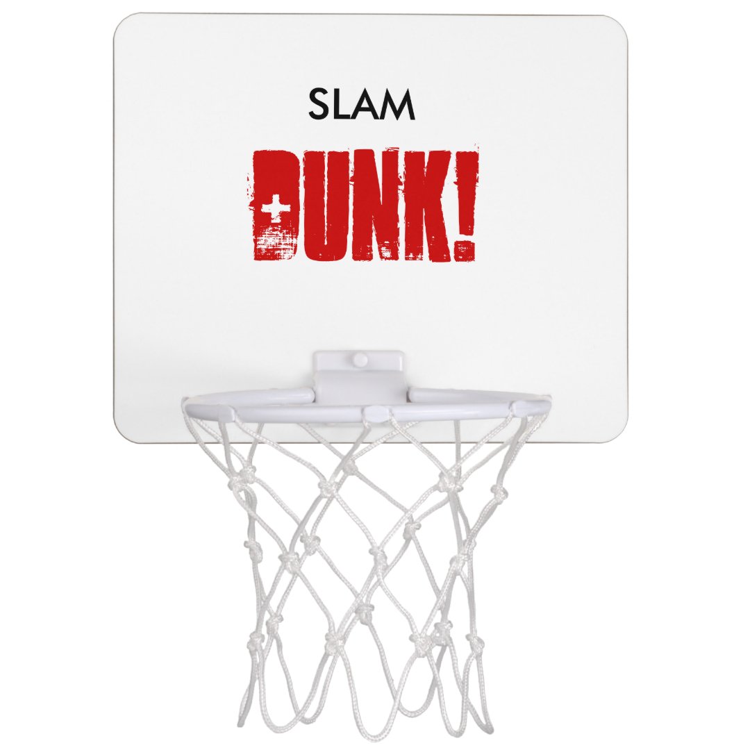 SLAM DUNK mini wall basketball hoop | Zazzle