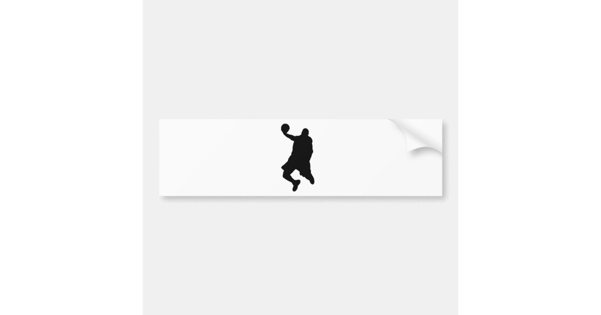 Slam Dunk Player Silhouette Bumper Sticker | Zazzle