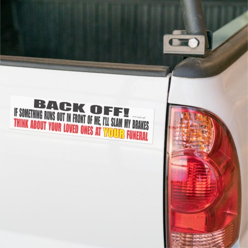 Slam on Brakes Bumper Sticker | Zazzle