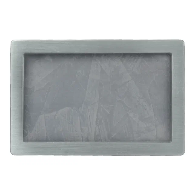 Slate Grey Venetian Plaster Rectangular Belt Buckle | Zazzle