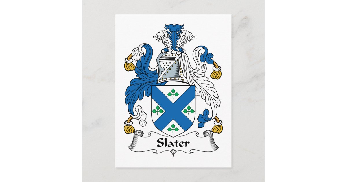 Slater Family Crest Postcard | Zazzle