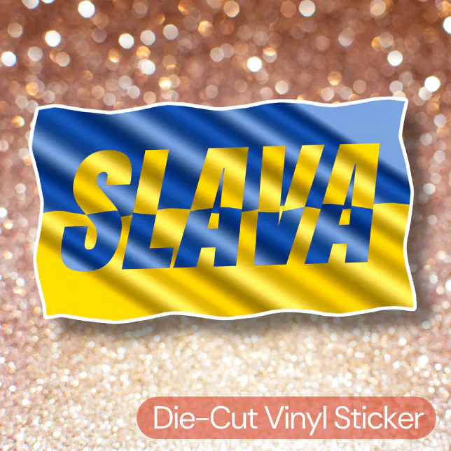 Slava Ukraini Peace Anti War Freedom Ukraine Flag Sticker | Zazzle