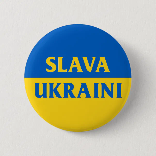 Slava Ukraini slava ukraina Ukraine flag Button | Zazzle