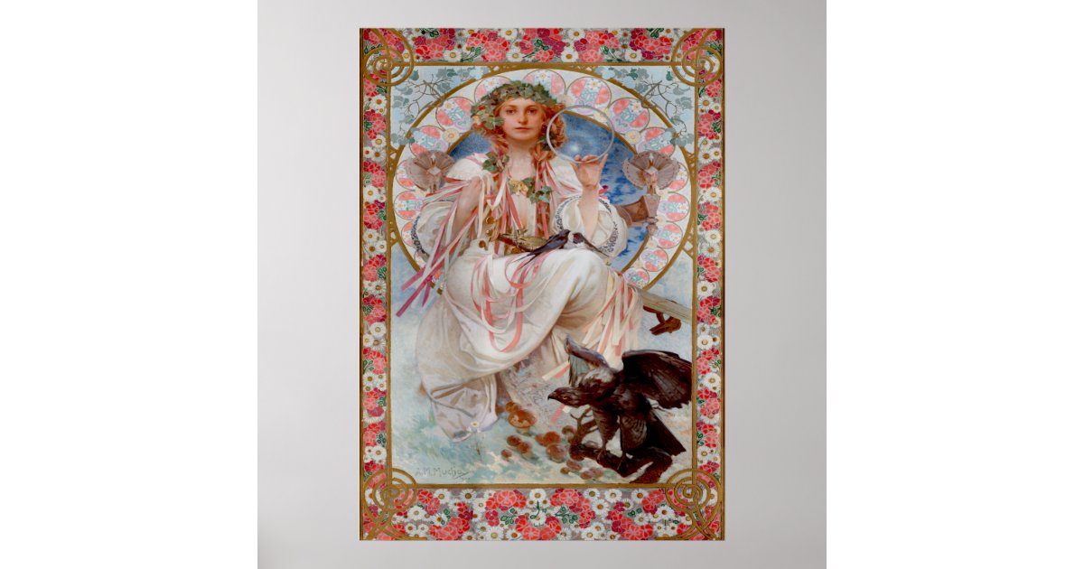 Slavia by Alphonse Mucha Poster | Zazzle