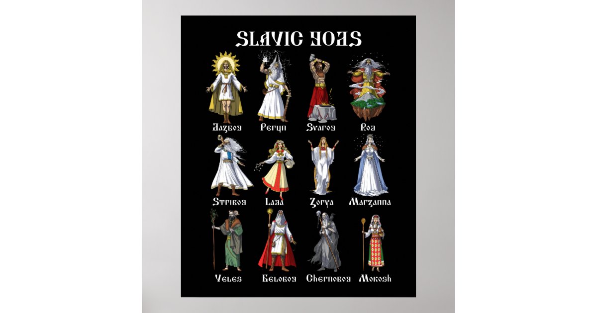 Slavic Mythology Gods Poster | Zazzle