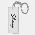 Slay Modern Trendy Keychain | Zazzle