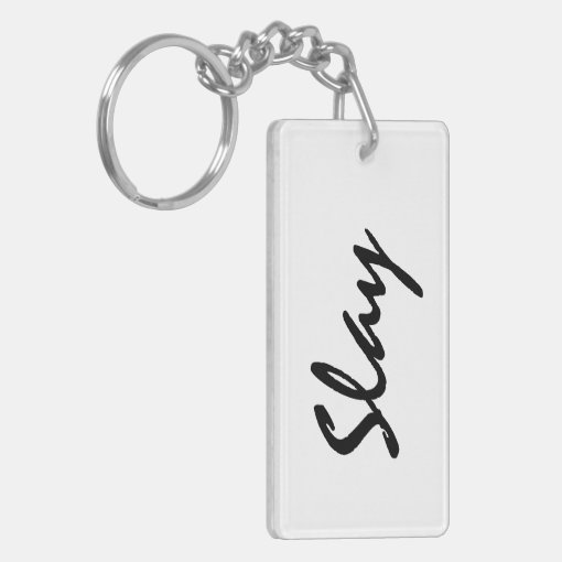 Slay Modern Trendy Keychain | Zazzle